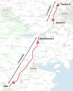 Så meget tid koster vejarbejdet på E45 mellem Aarhus og Vejle ...